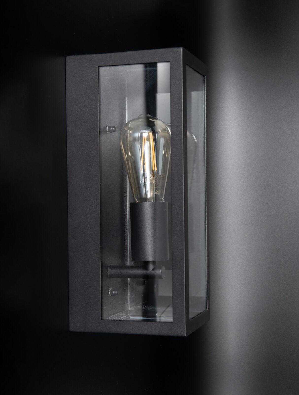 Lanterns, Outdoor Wall Lighting | GLASS BOX E27 WALL LANTERN | ES Lighting