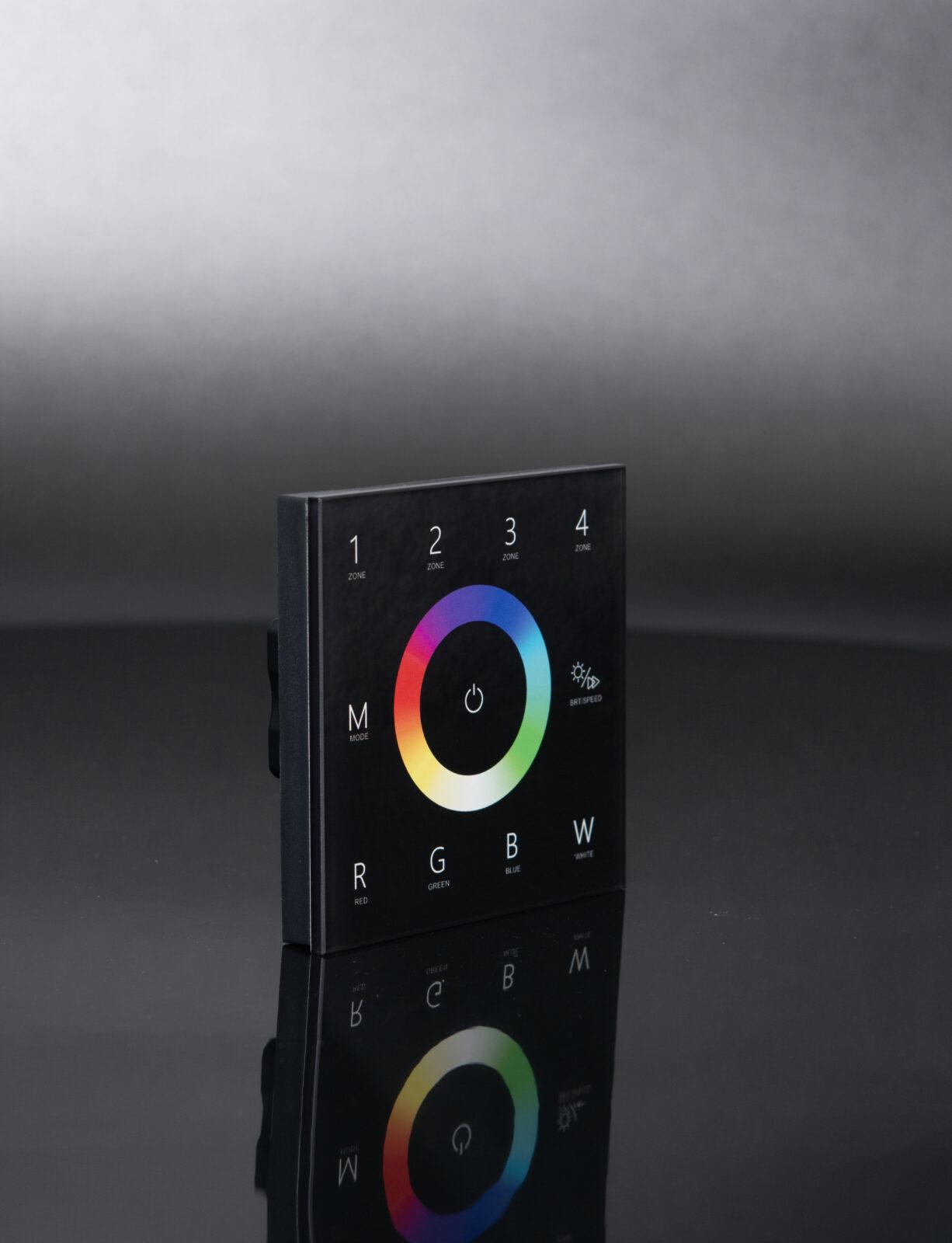 Black Wall Remote for RGB & RGBW LED Strips | ES Lighting | UK