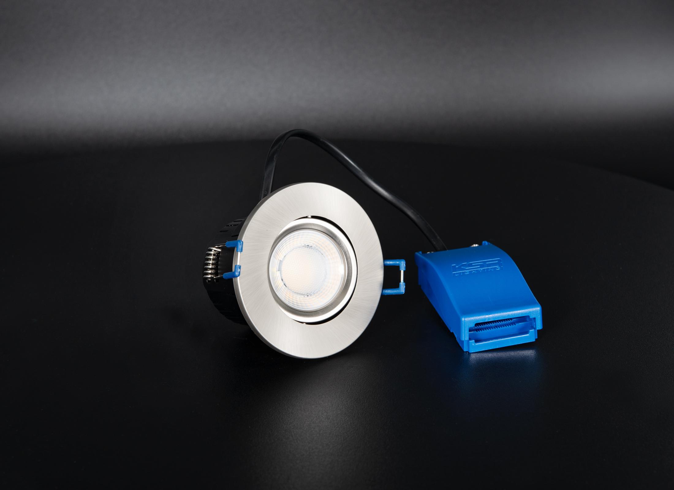 Fixed Bezels For Integrated LED Downlights | SATIN CHROME TILT BEZEL ...